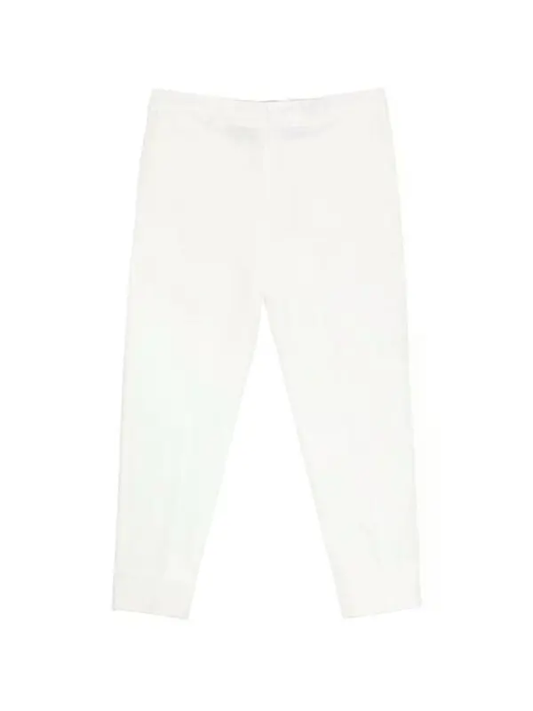 PT TORINO Pressed-crease Turn-up Trousers - White