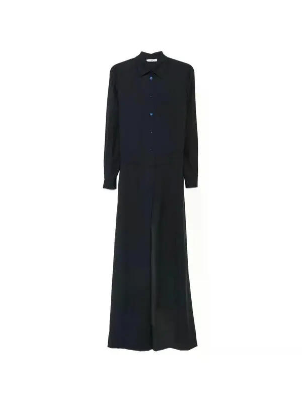 PT TORINO Long-sleeve Button-up Jumpsuit - Blue