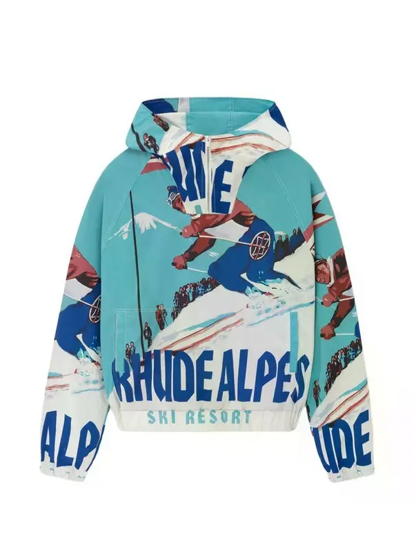 Rhude Deux Resort Graphic-print Jacket - Blue