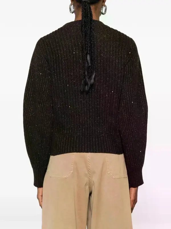 Brunello Cucinelli Sequin-embellished Ribbed Knit Sweater