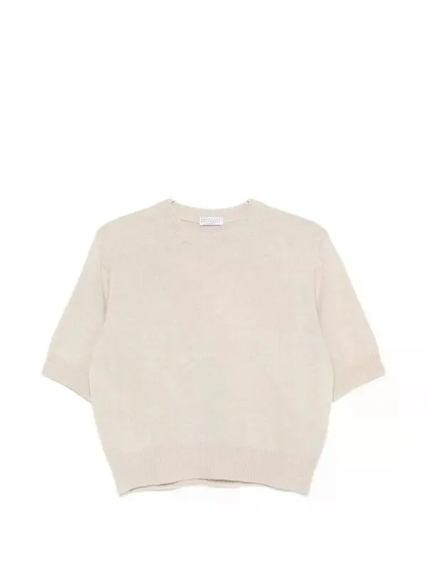 Brunello Cucinelli Short-sleeve Sweater - Neutrals