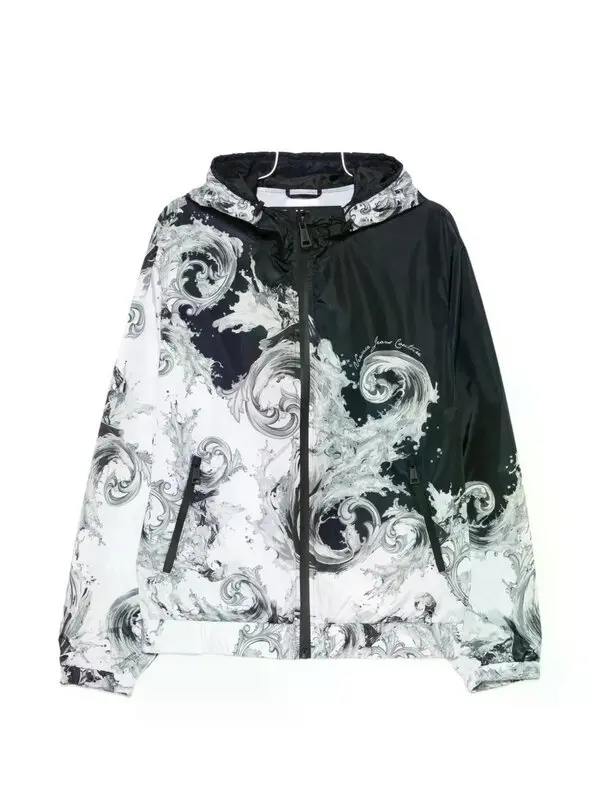 Versace Baroque-print Hooded Jacket - White