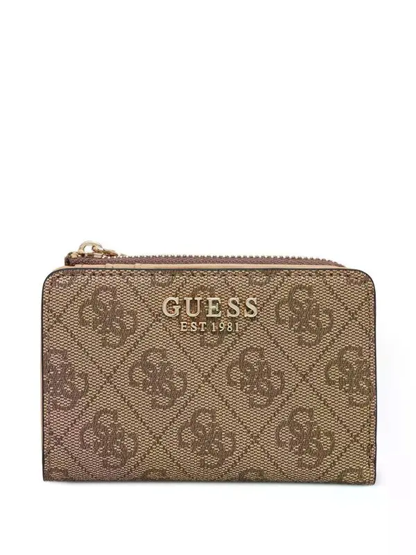 Guess Laurel 4g Monogram Card Holder - Brown