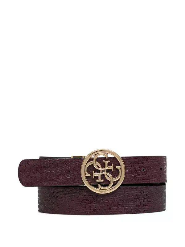 Guess Reversible Logo-plaque Belt - Black