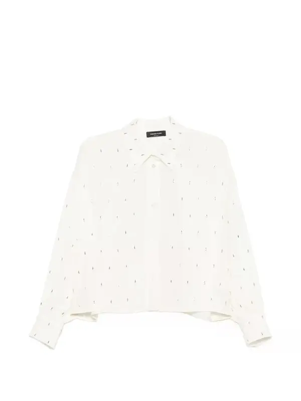 Fabiana Filippi Beaded-embellished Long-sleeve Shirt - Neutrals