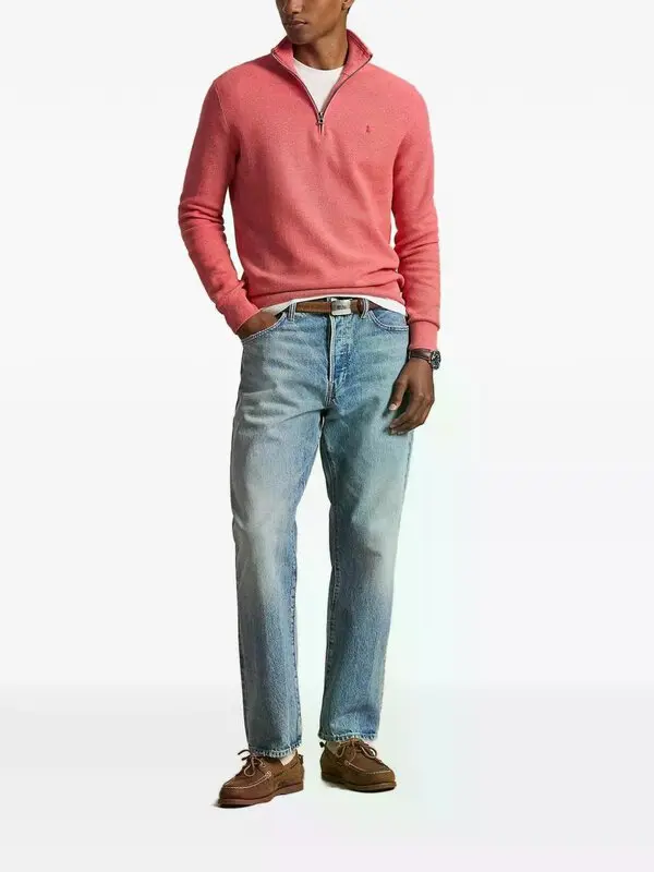 Polo Ralph Lauren Quarter-zip Cotton Sweater - Pink
