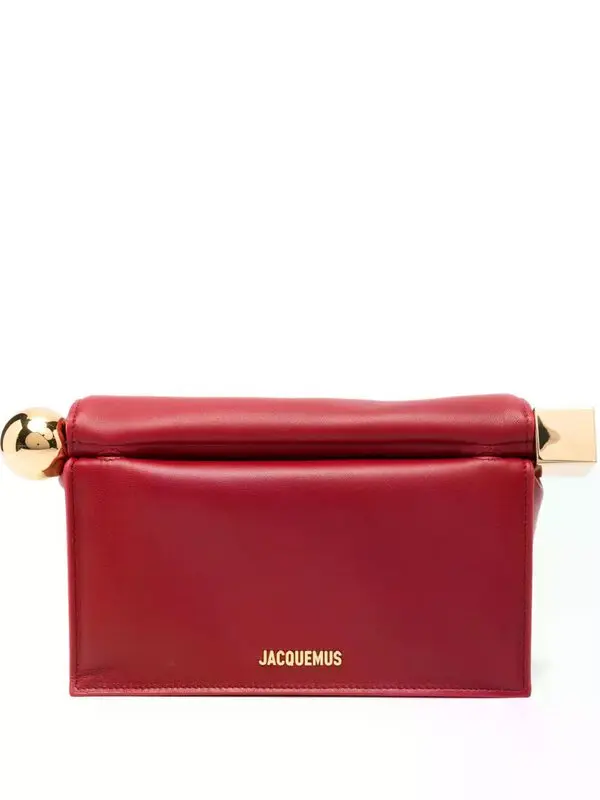 Jacquemus Sphere And Cube-detail Clutch Bag - Red