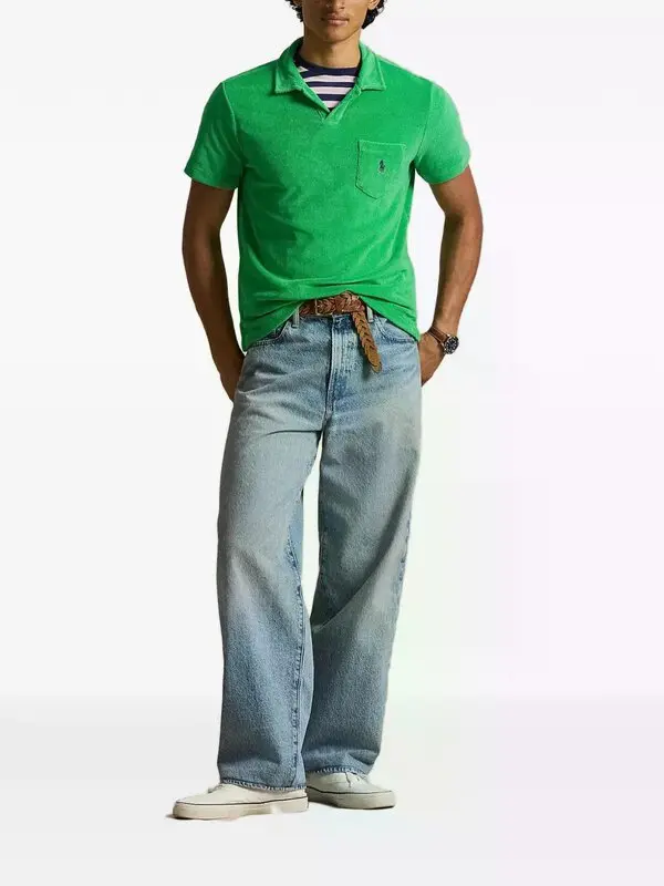 Polo Ralph Lauren Terry-texture Polo Shirt - Green