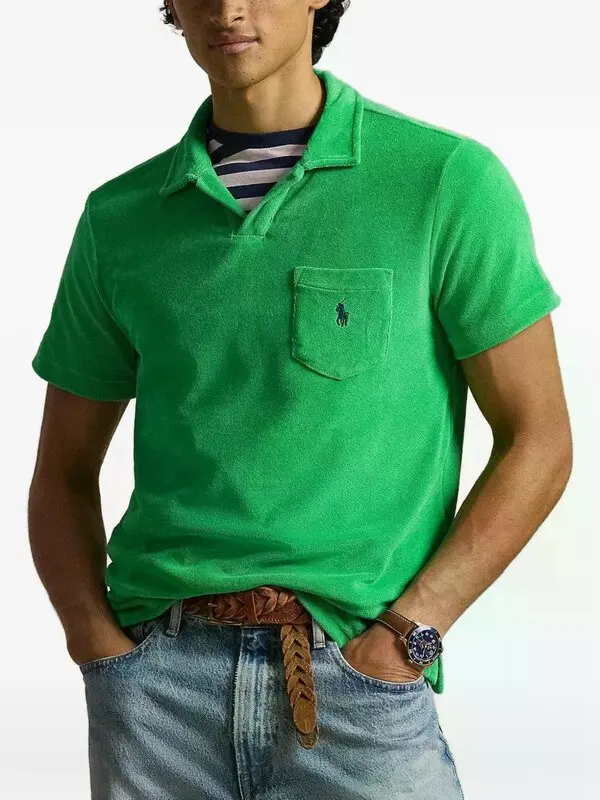 Polo Ralph Lauren Terry-texture Polo Shirt - Green