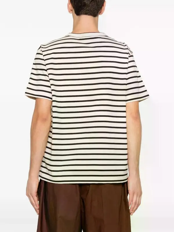Junya Watanabe Horizontal-stripe T-shirt - Neutrals