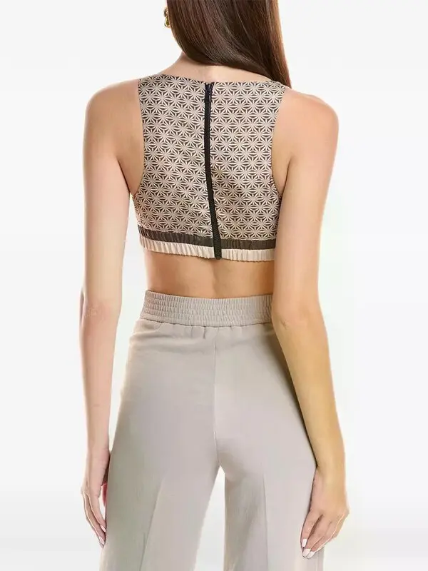 Brunello Cucinelli Geometric-pattern Top