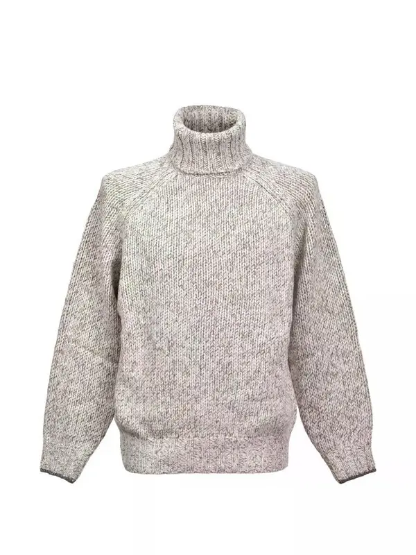Brunello Cucinelli Knitted Turtleneck Sweater - Neutrals