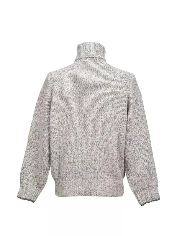 Brunello Cucinelli Knitted Turtleneck Sweater - Neutrals