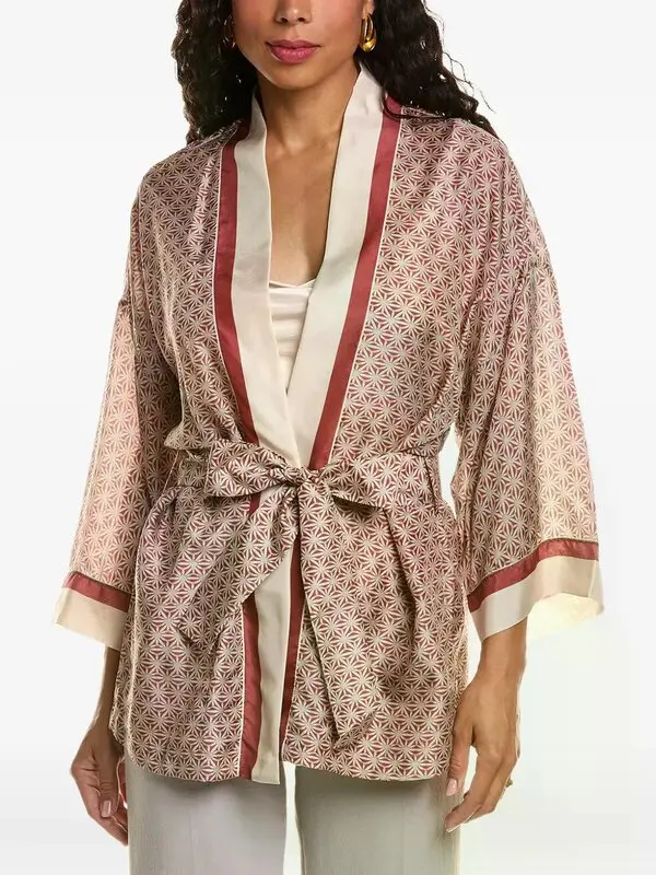 Brunello Cucinelli Patterned Kimono-style Blouse - Red