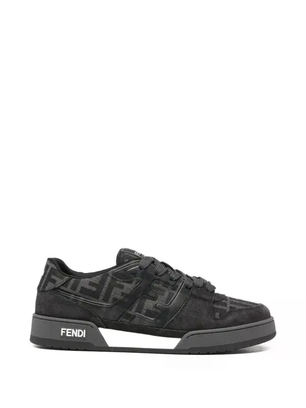 Fendi Logo-print Sneakers - Black