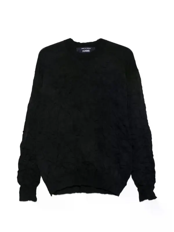 Comme Des Garçons Crinkled-effect Sweater - Black