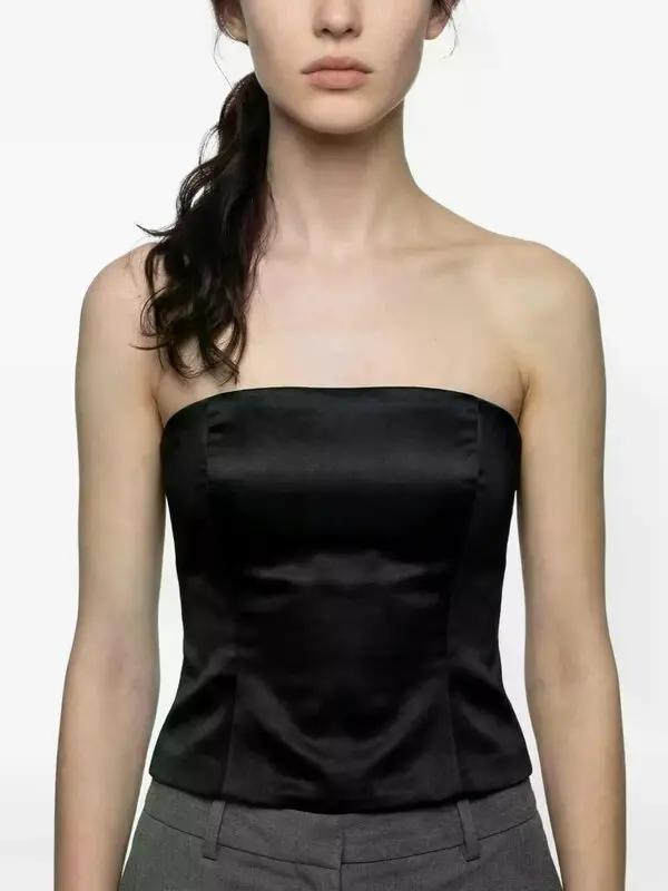 Brunello Cucinelli Strapless Top - Black