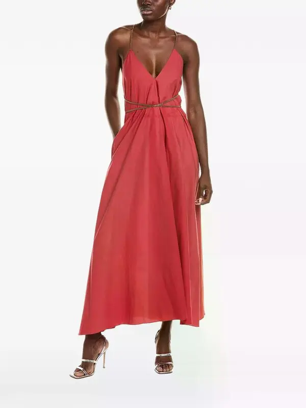 Brunello Cucinelli Strappy Maxi Dress - Red
