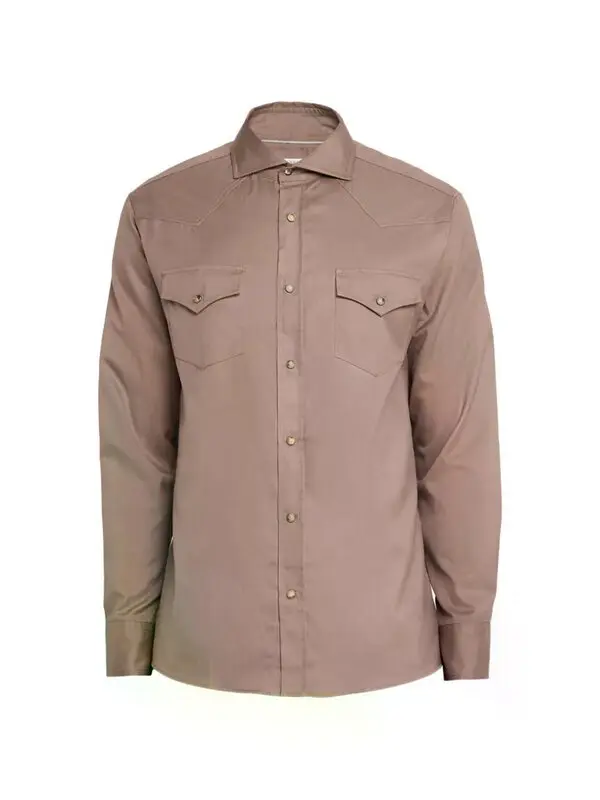 Brunello Cucinelli Western-style Silk Shirt