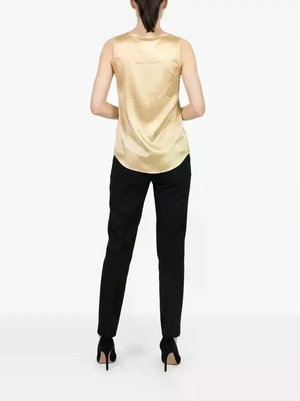Brunello Cucinelli Scoop-neck Satin Tank Top