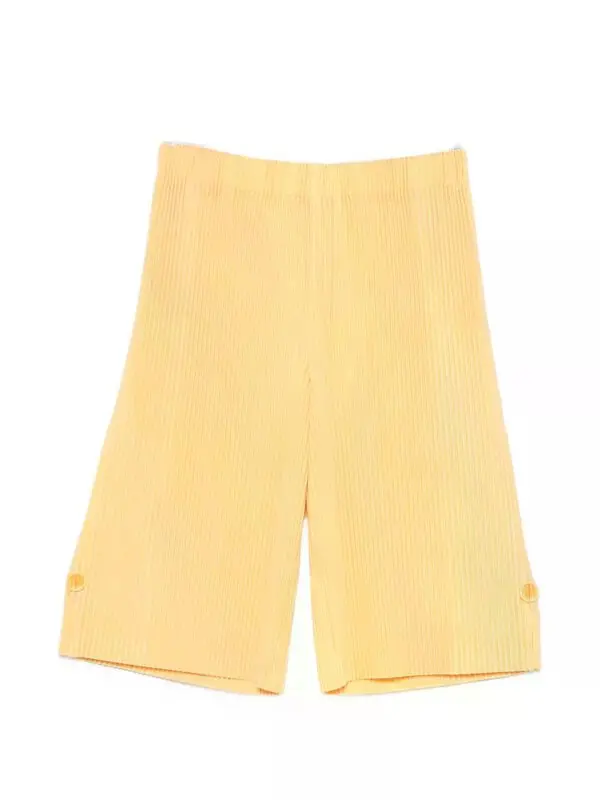 Issey Miyake Pleated Shorts - Yellow