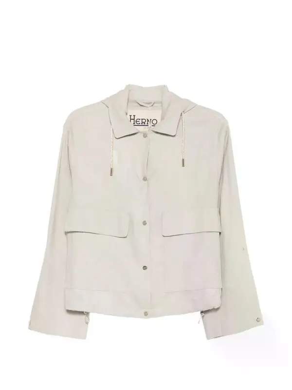 Herno Hooded Drawstring Jacket - Neutrals
