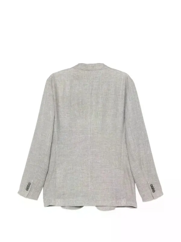 Zegna Single-breasted Linen Blazer - Grey