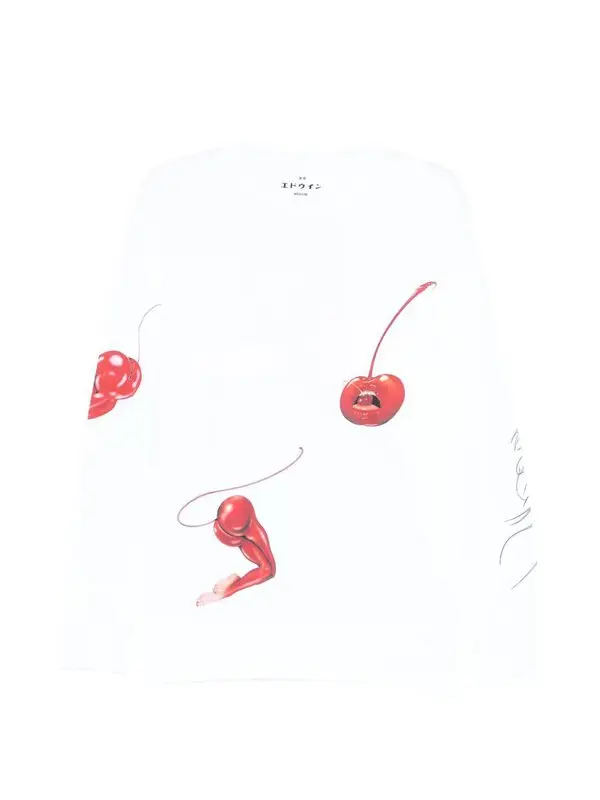 Edwin Cherry Devil T-shirt - White