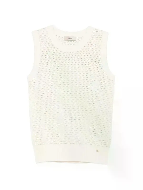 Herno Perforated-knit Top - Neutrals