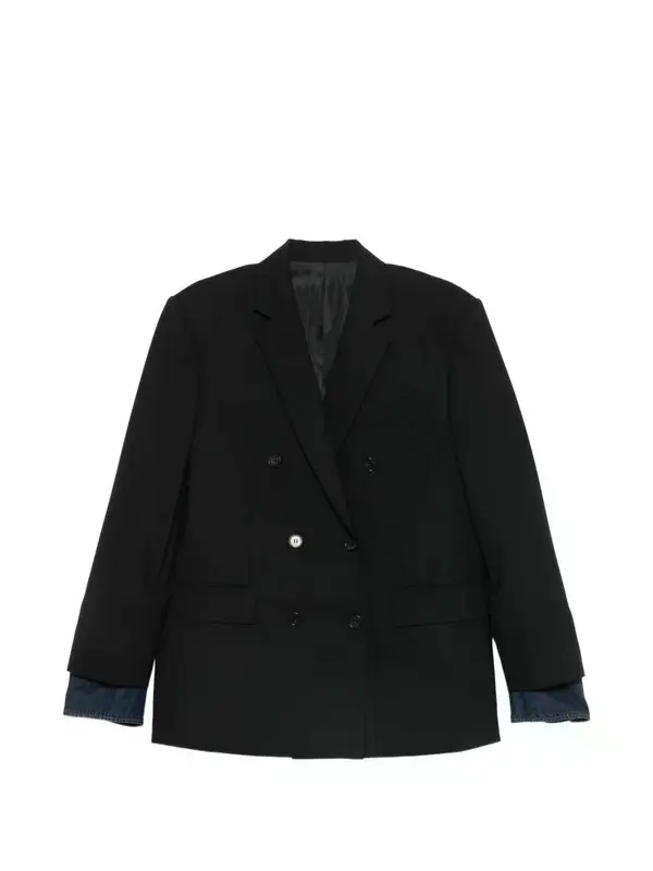 JUUN.J Double-breasted Buttoned Blazer - Black