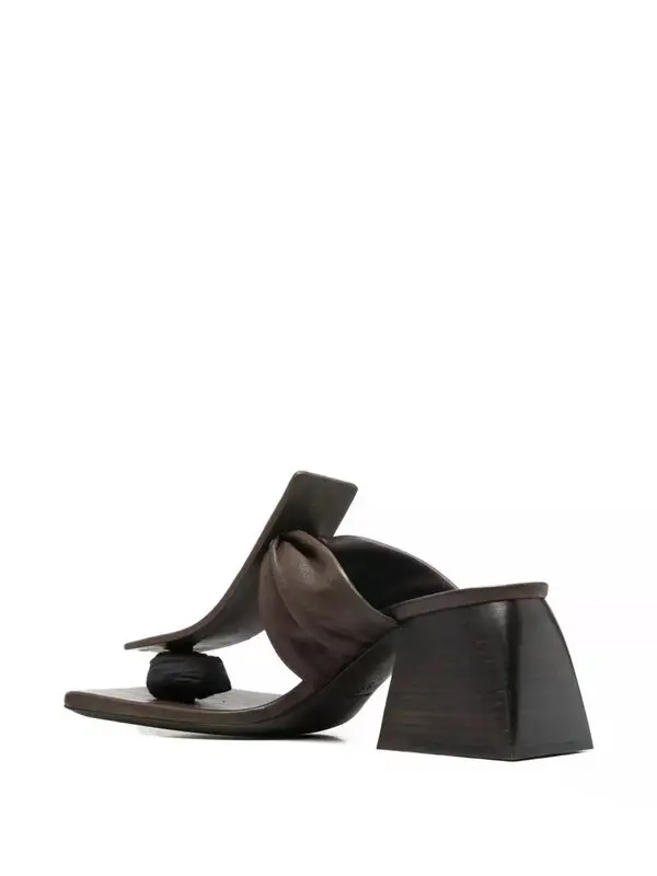 UMA WANG Ruched Square-toe Sandals