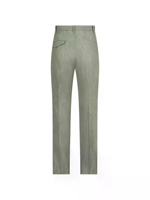 Tagliatore Pleated-waist Trousers - Green