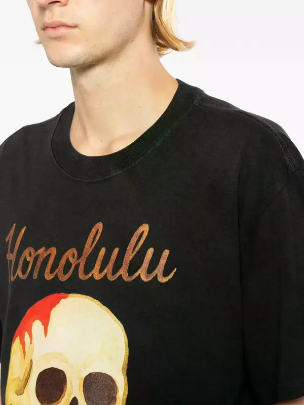 MELT Skull-print Cotton T-shirt