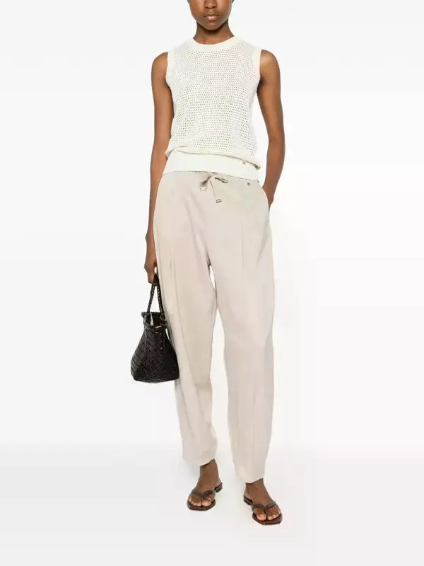 Herno Drawstring Pleated Trousers - Grey