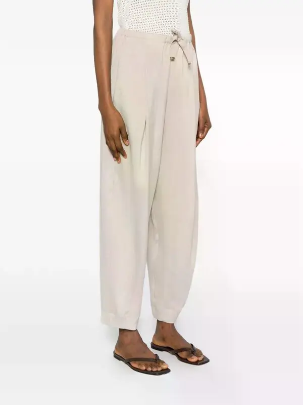Herno Drawstring Pleated Trousers - Grey