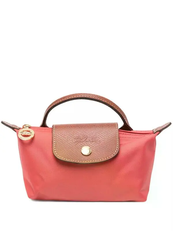Longchamp Mini Le Pliage Leather-trim Tote Bag - Red