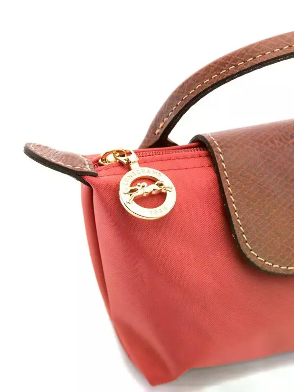 Longchamp Mini Le Pliage Leather-trim Tote Bag - Red