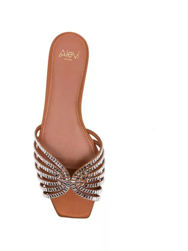 ALEVI MILANO Glass-embellished Sandals - Silver