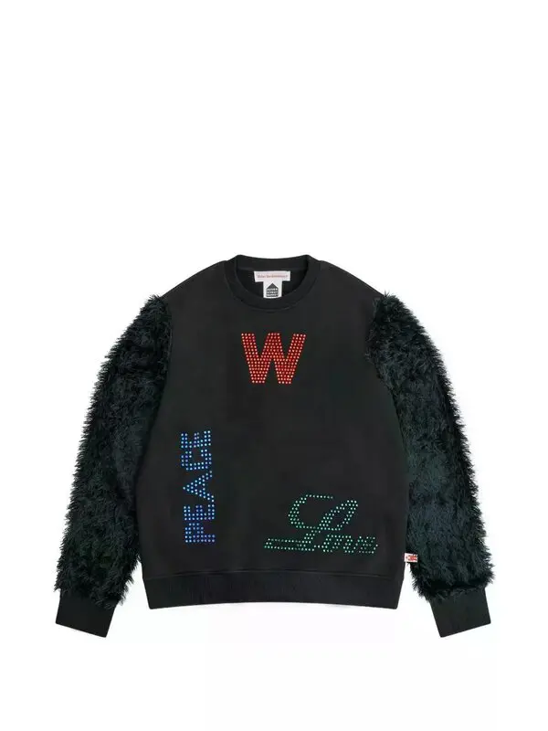 WALTER VAN BEIRENDONCK Freedom Sweater With Fur Trim - Black