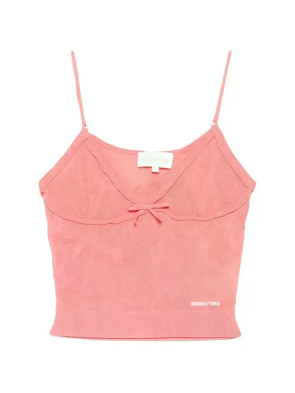 SHUSHU/TONG Bow-detail Top - Pink