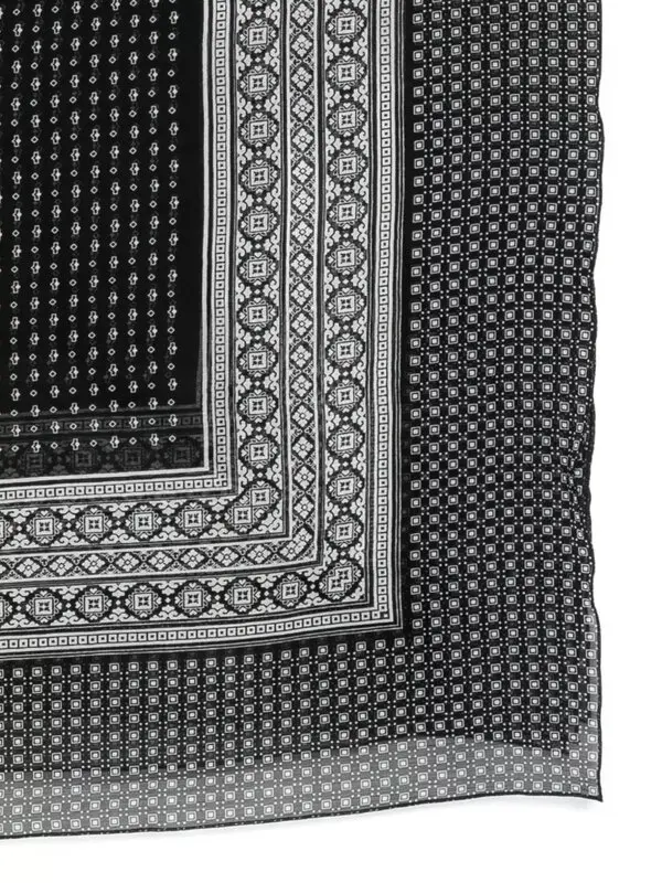 Ermanno Scervino Foulard Geometric-print Scarf - Black