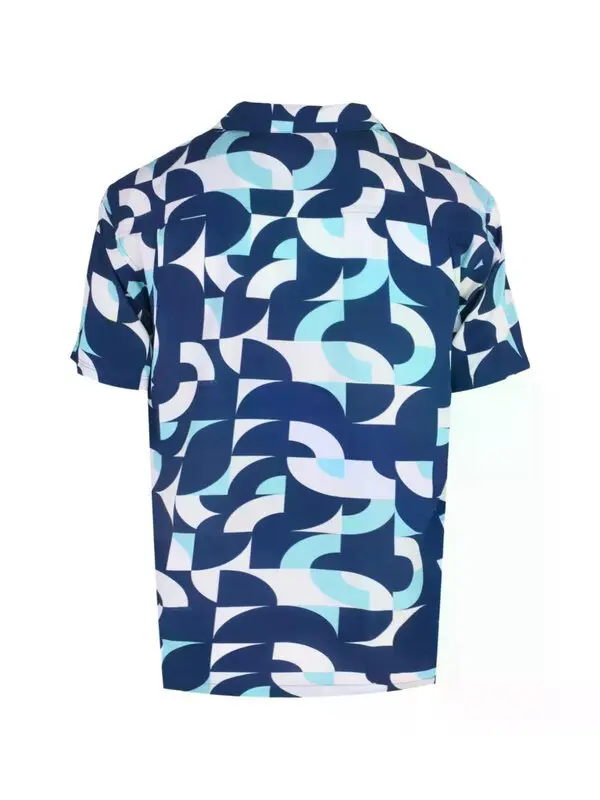 BOARDIES Baus Geometric-print Camp-collar Shirt