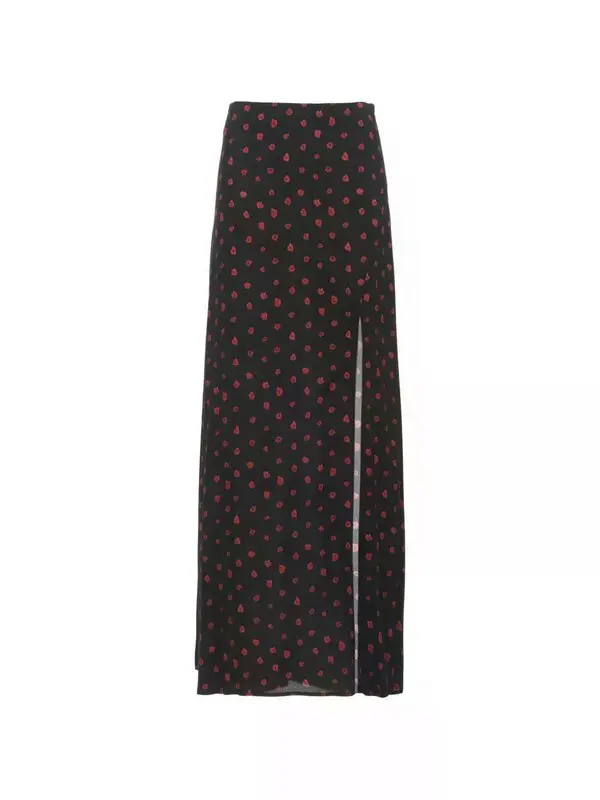 MAR DE MARGARITAS Anita Floral-print Maxi Skirt - Black