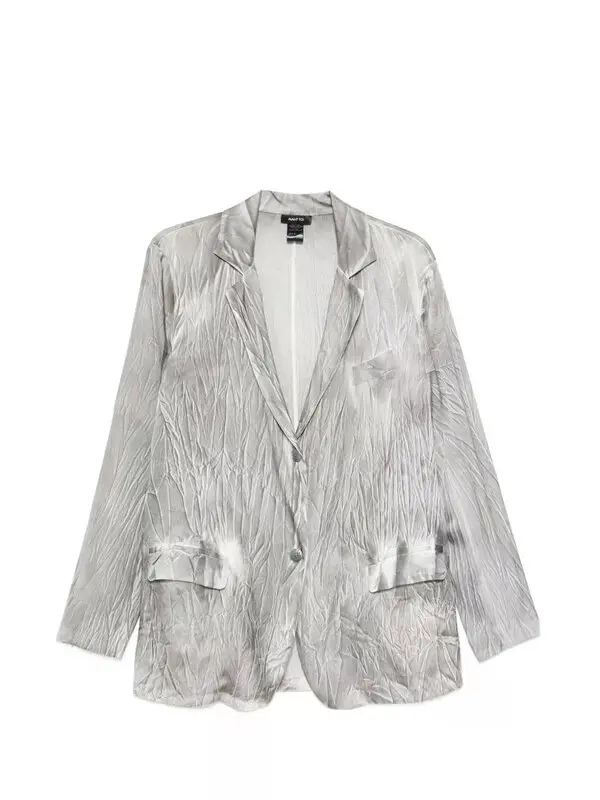 Avant Toi Crinkled-finish Single-breasted Jacket - Grey