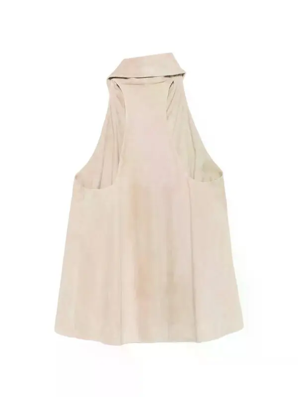 Emporio Armani Draped Leather Top