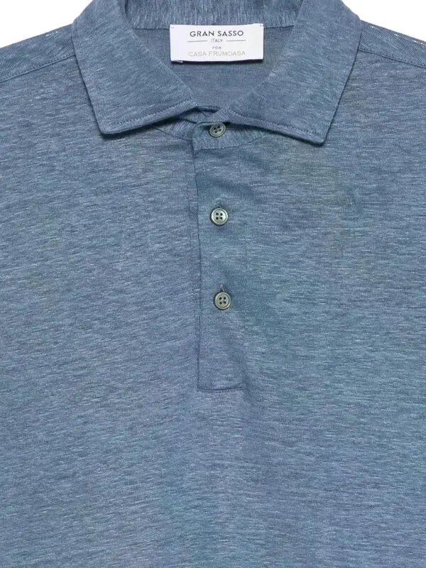 GRAN SASSO Short-sleeve Polo Shirt - Blue