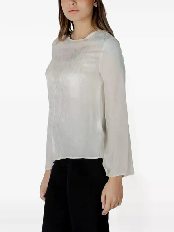 Armani Exchange Embossed-logo Blouse