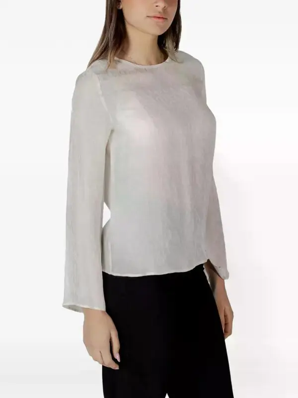 Armani Exchange Embossed-logo Blouse