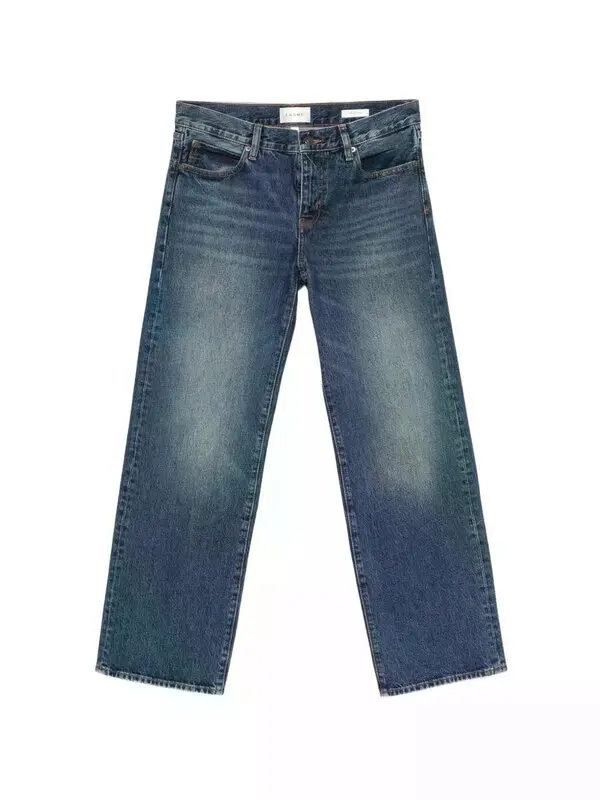 FRAME The Saturday Faded Wide-leg Jeans - Blue