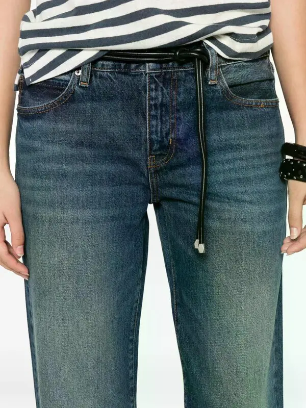 FRAME The Saturday Faded Wide-leg Jeans - Blue